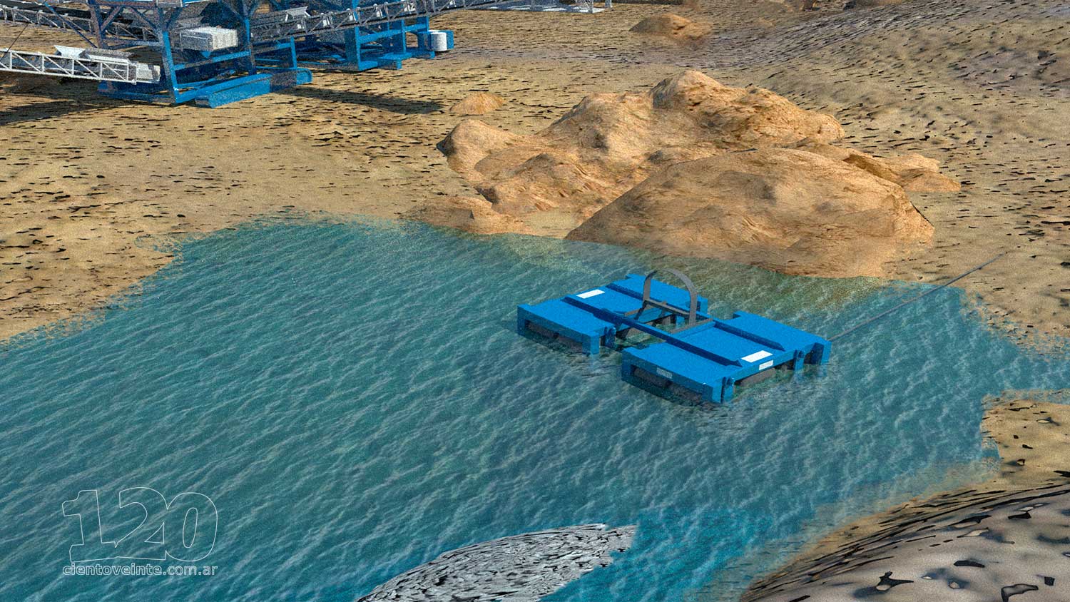 View of the lagoon in a quarry – Videos for Industries