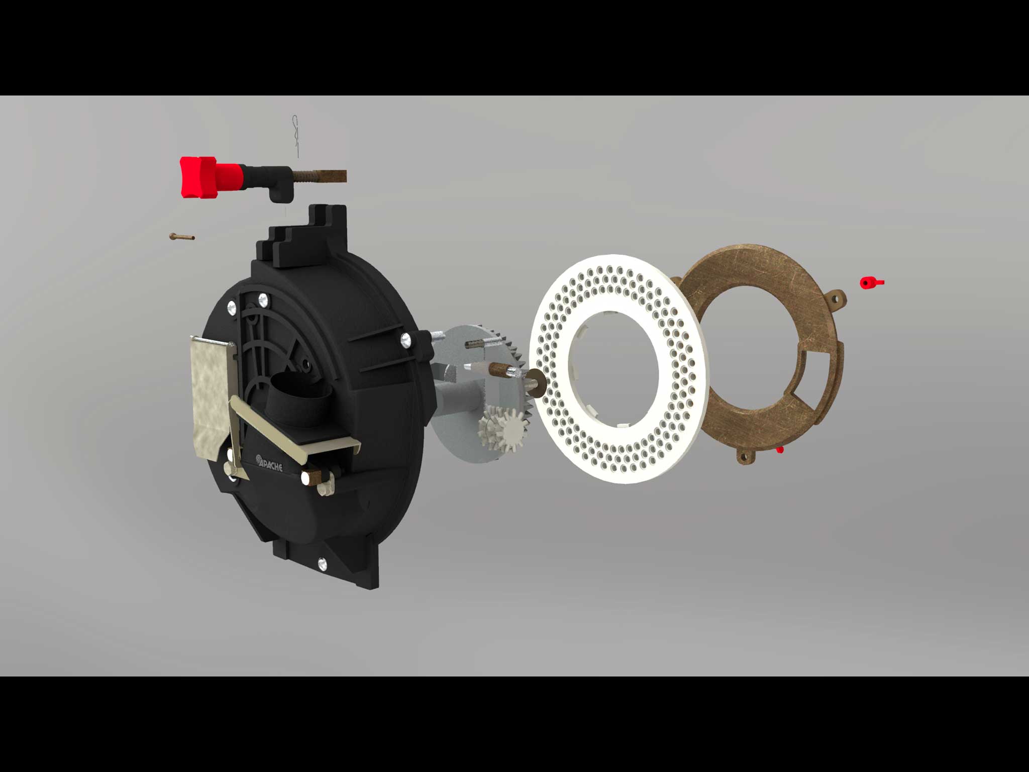 3D CAD Animation – Still from a farming machine component exploded view ...