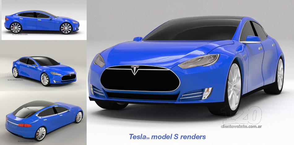 Tesla S 3D renders – Videos for Industries